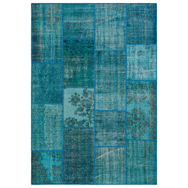 Latitude Vive Ouled Vintage Hand Woven Hand Knotted 160 X 230 Turquoise ...