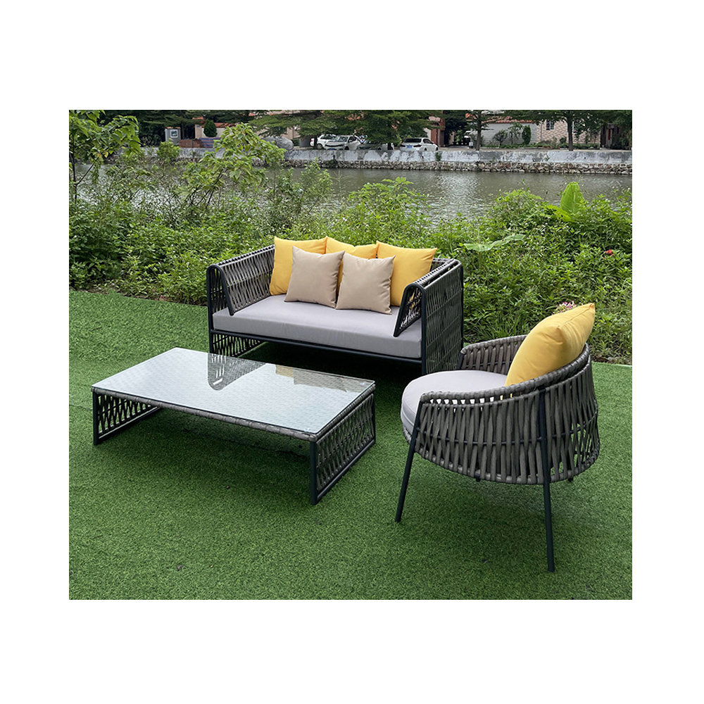 Hokku Designs Rhylen 4 - Person Outdoor Seating Group with Cushions ...
