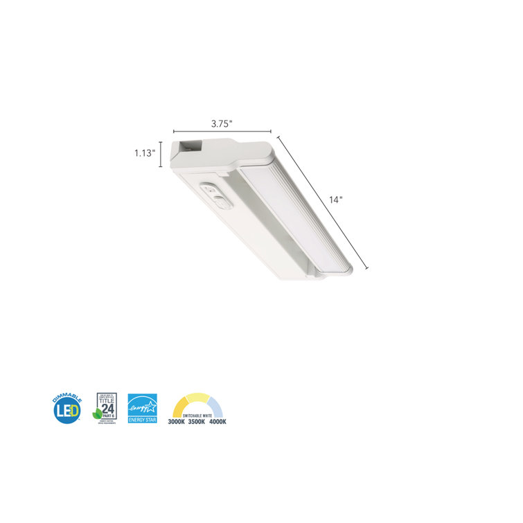 Juno Upld 14-In. Led Swivel Undercabinet With 3000K/3500K/4000K Cct ...
