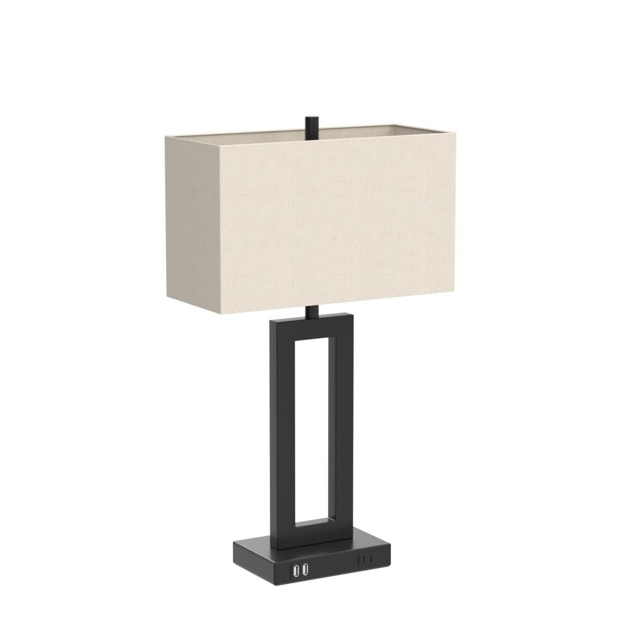 Hokku Designs Touch Control Table Lamp With 2 USB Ports, 3-Way Dimmable ...