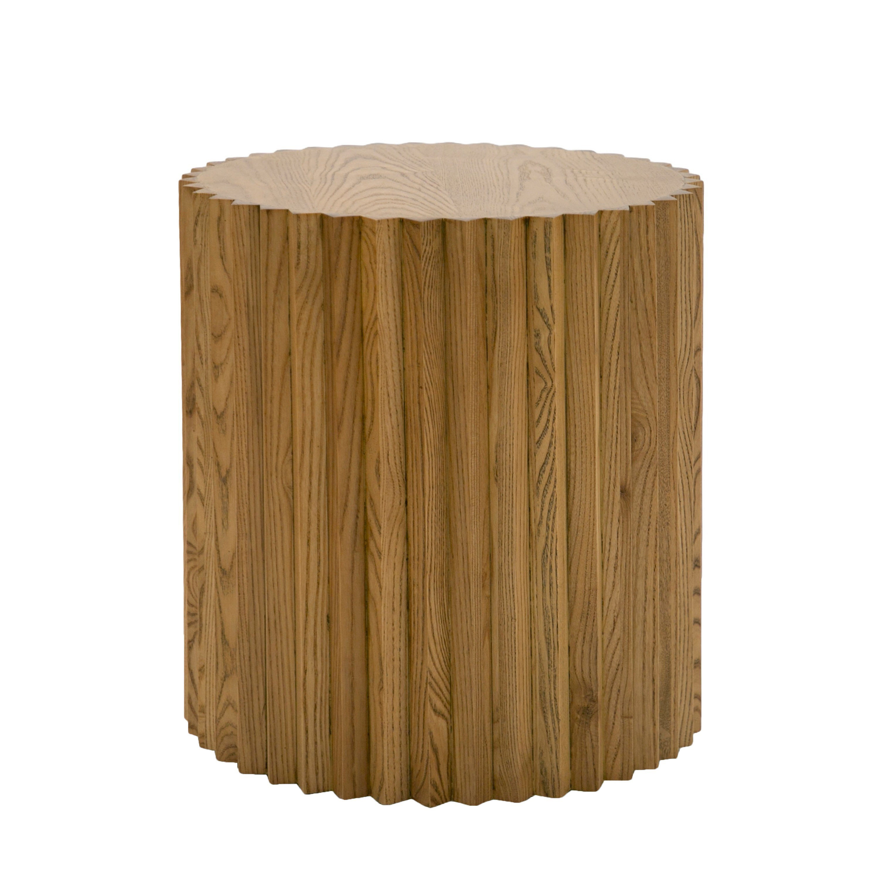 Benjara Cid Eliott 20 Inch Side End Table, Round, Walnut Brown Solid ...