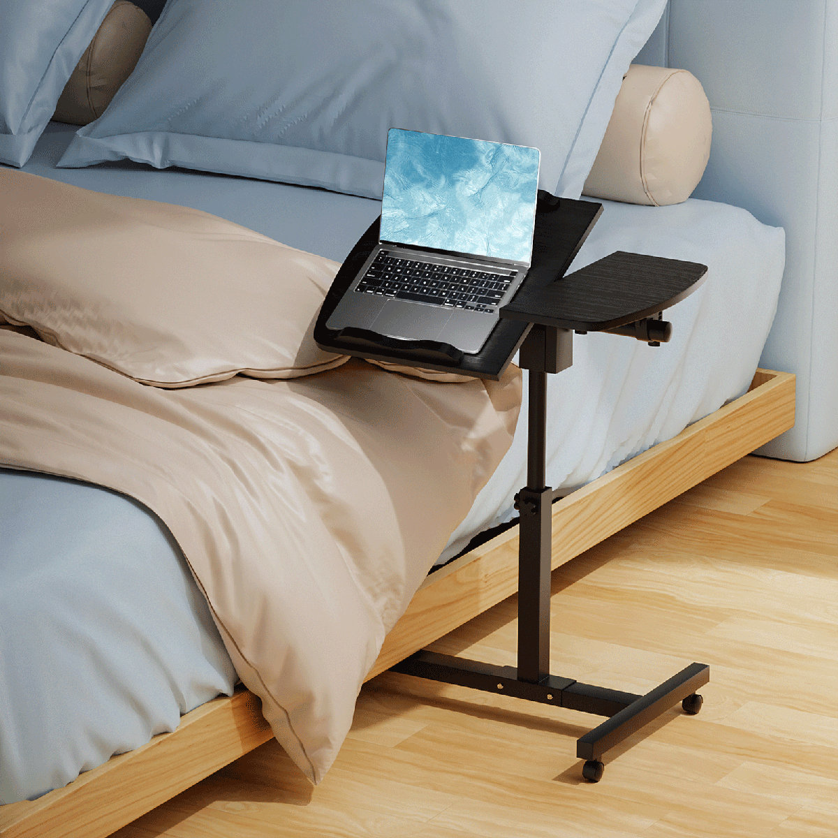 Ebern Designs Mobile Laptop Desk Standing Desk With Mouse Pad & Tilting ...