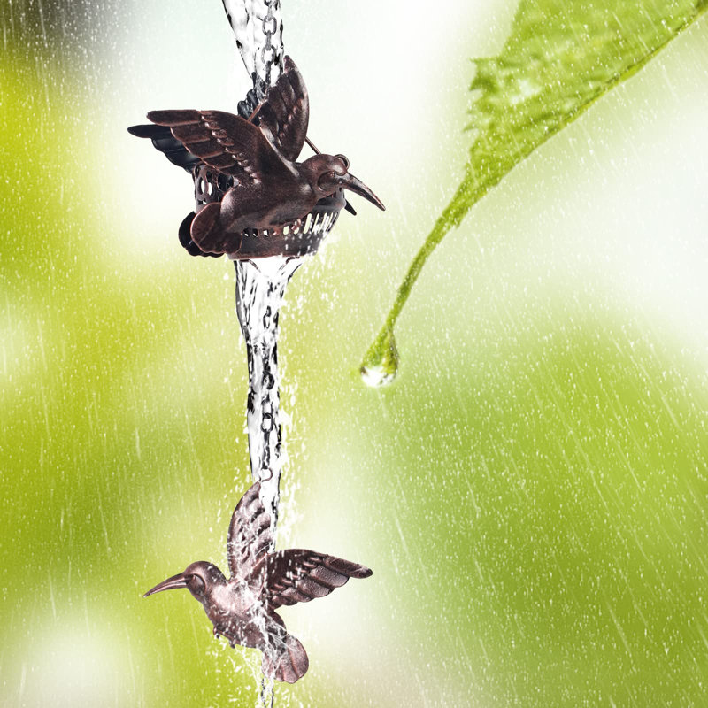 Arlmont & Co. 8.5ft Adjustable Rain Chain Cups | Wayfair