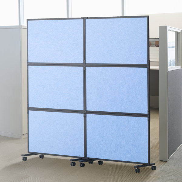 Stellweilan Tessberg Acoustic Room Divider 72" x 66" Office Partition ...