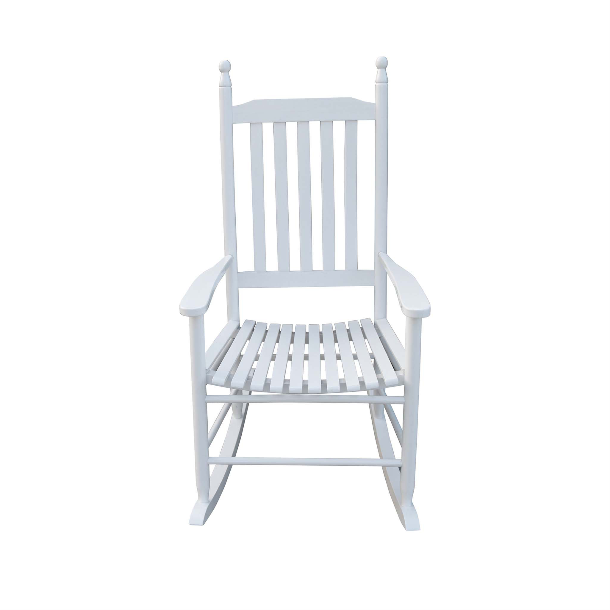 August Grove® Durable Solid Wood Balcony Rocking Chair with Large Seat ...