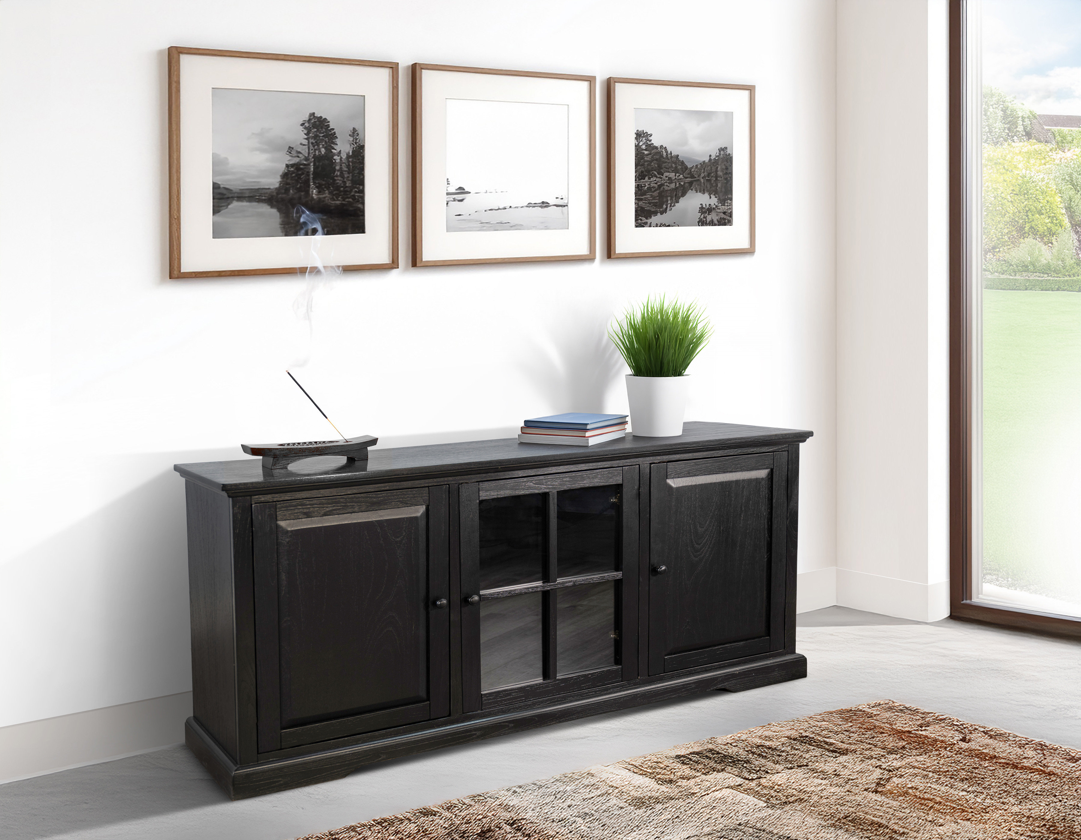 Loon Peak® Banning Long Media Cabinet | Wayfair