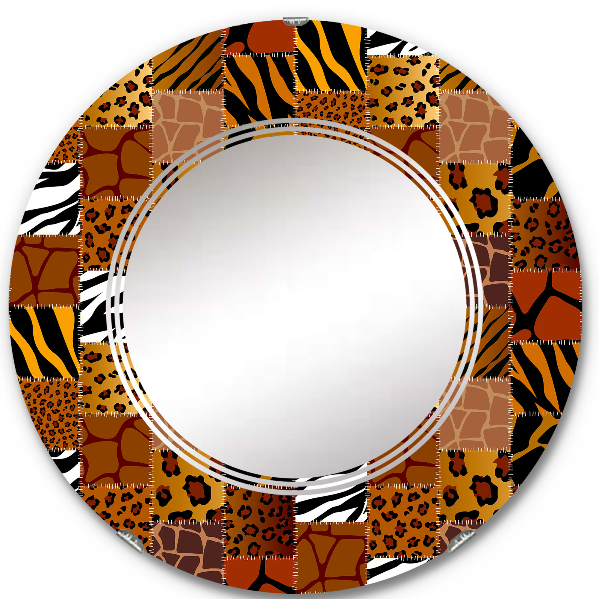 East Urban Home Quintell Patchwork Textile Pattern II - Animals Wall ...