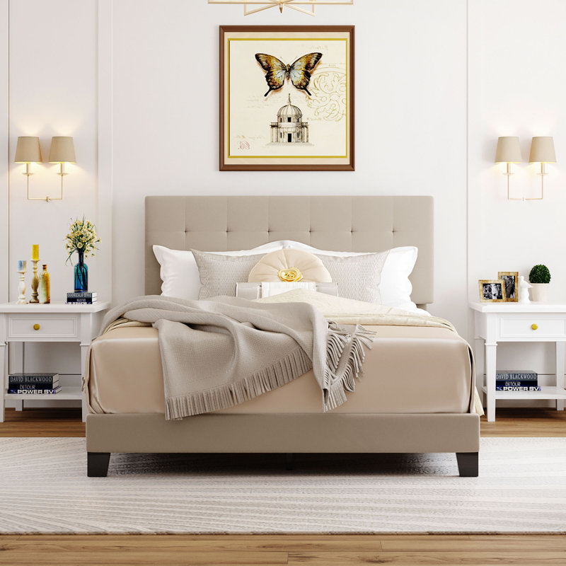Winston Porter Roi Upholstered Standard Bed & Reviews | Wayfair