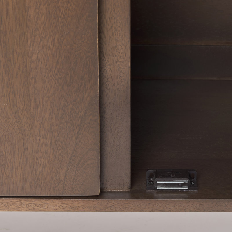 AllModern Claud 70.75L X 16W X 32H Medium Brown Wood 4 Door Tray Top ...