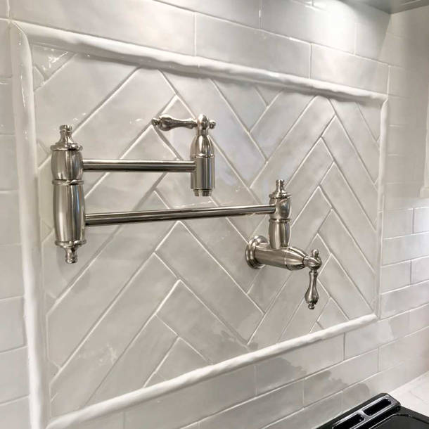 Long Island Mosaics & Tile 10'' L x 1'' W Ceramic Round Tile Trim | Wayfair