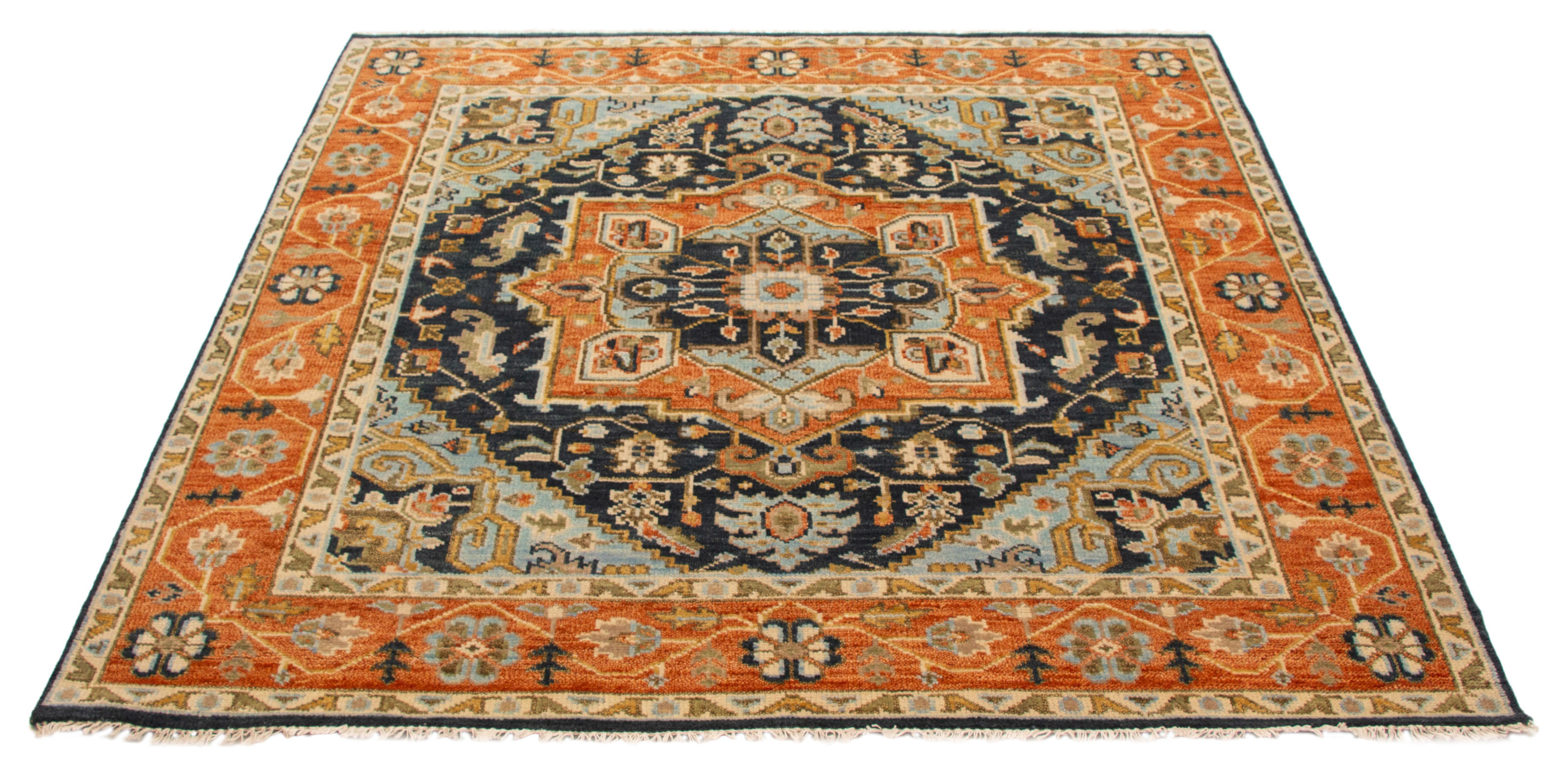 Bloomsbury Market Hand-knotted Jules Serapi Dark Navy Wool Rug 8'2" x 8 ...