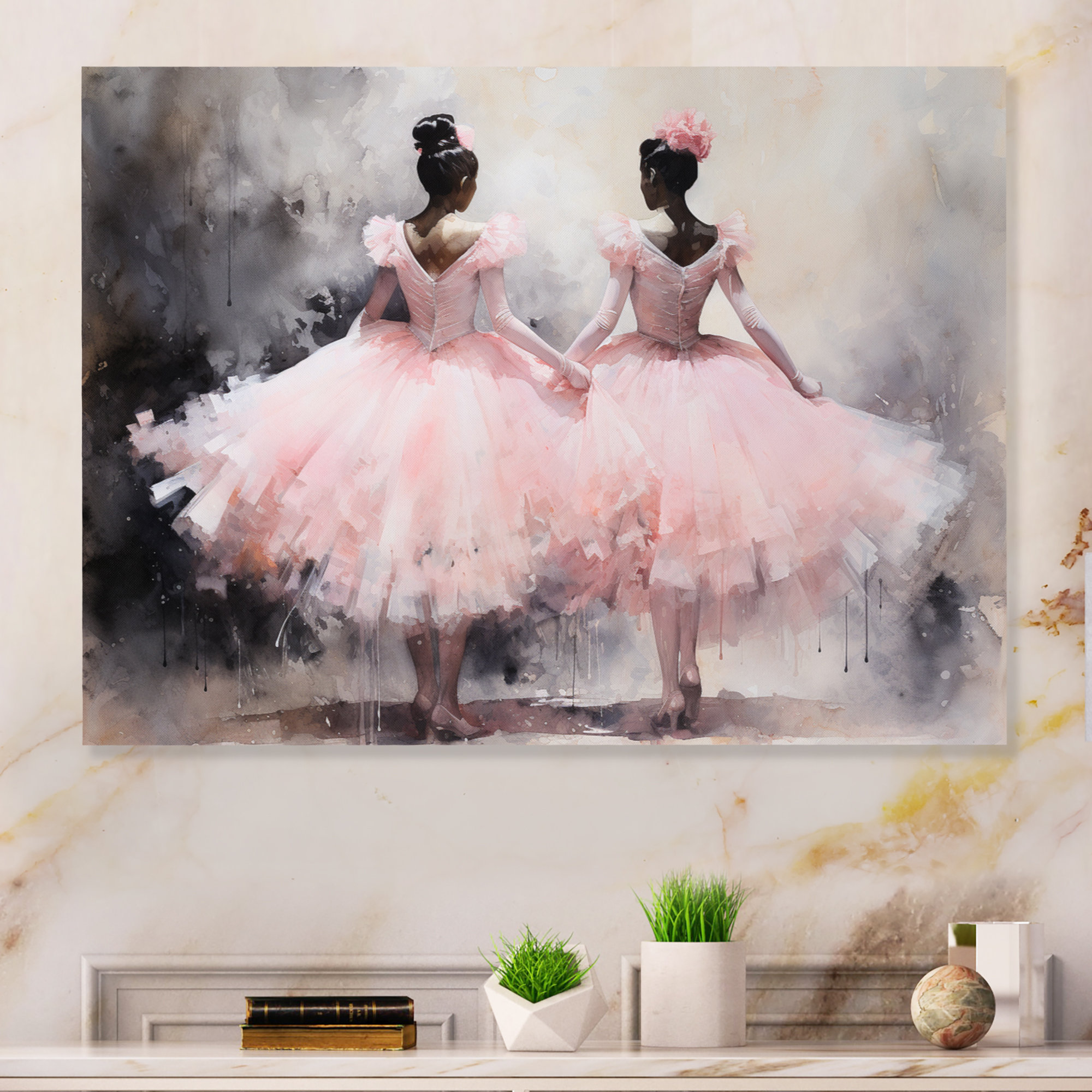 Winston Porter Pink Ballet Dance I - Entertainment Metal Wall Decor ...