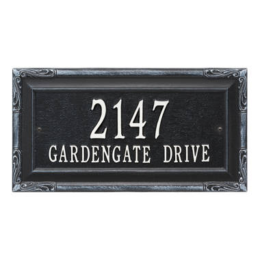 Whitehall Products Gardengate Personalized Grande 1-Line Wall Address ...