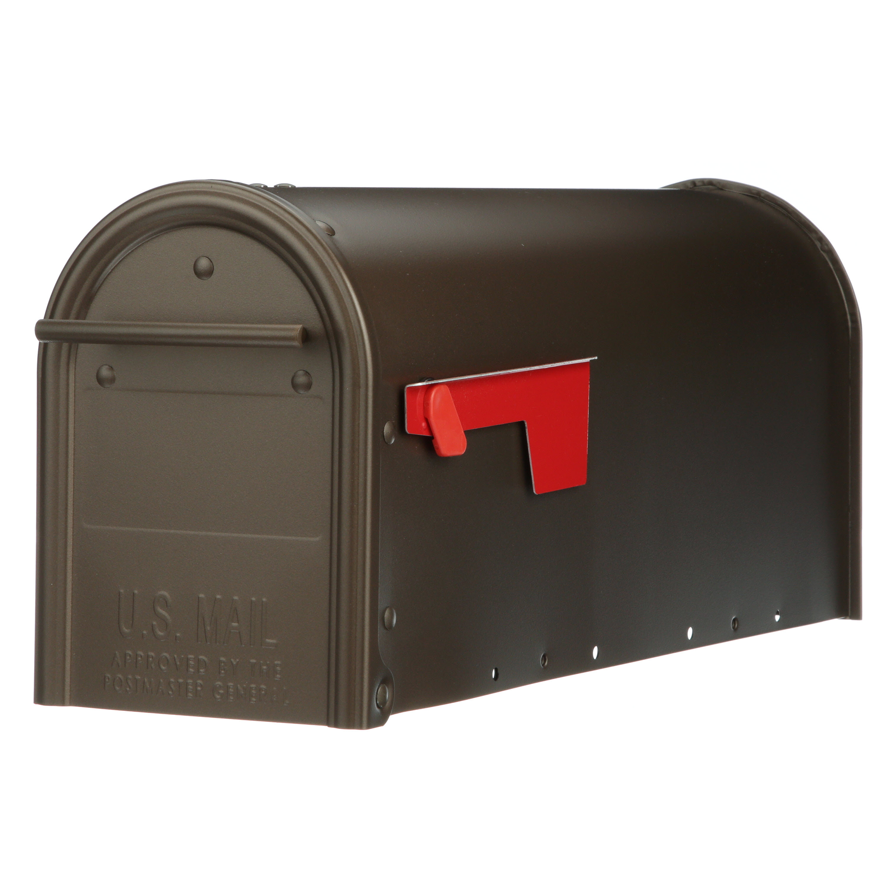 Architectural Mailboxes Franklin Medium Steel Post Mount Mailbox with ...