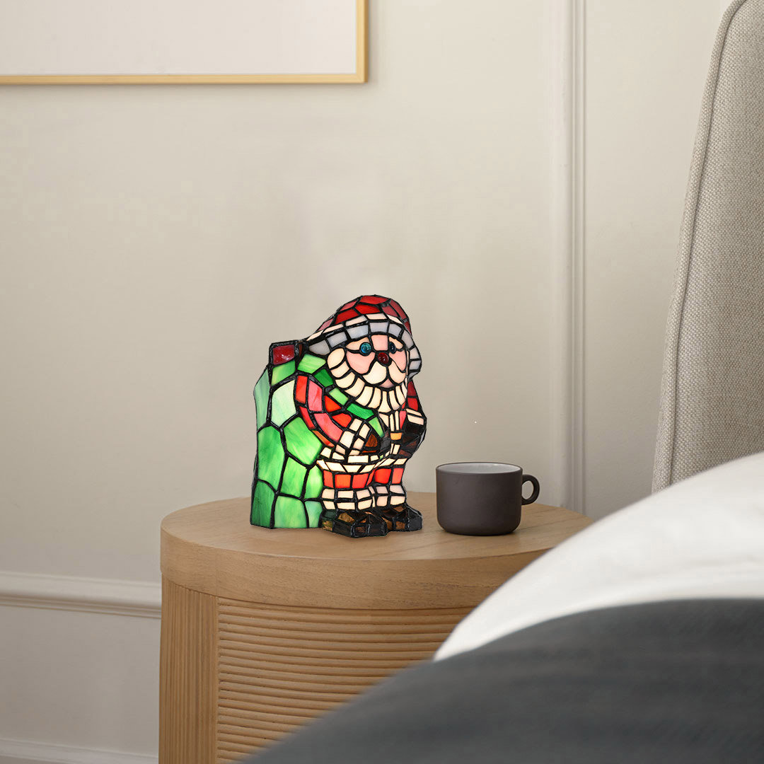 Fine Art Lighting Christmas Santa Claus Tiffany Style Stained Glass ...