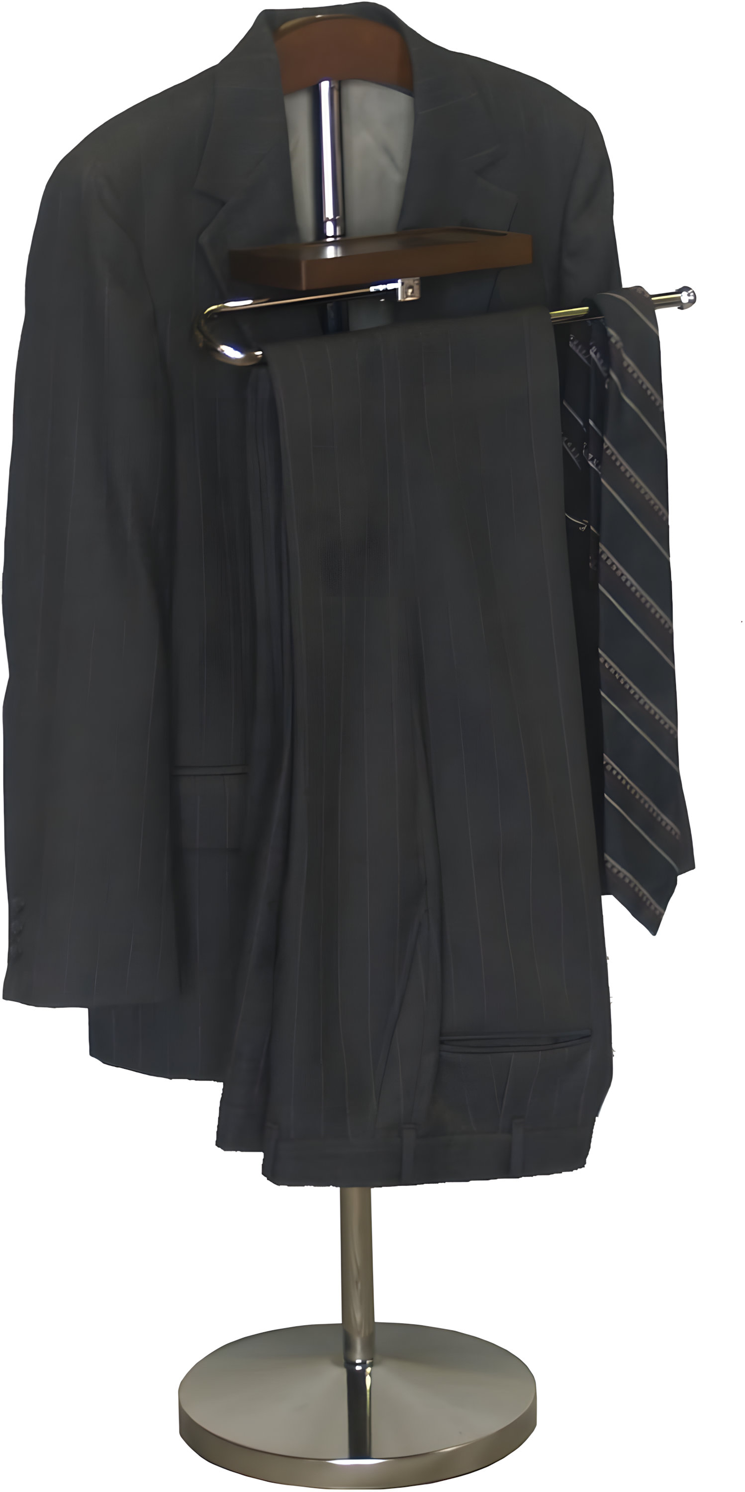 Canora Grey Wooden Valet Stand With Hanger, Tray, And Trouser Bar For ...