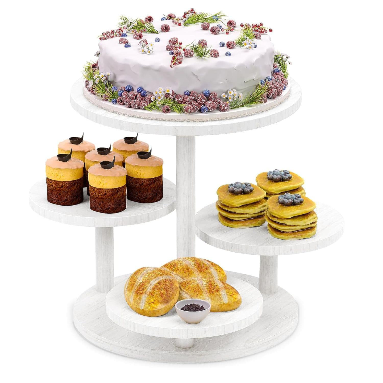 One Allium Way® 4-Tier Round Cupcake Tower Display Stand | Wayfair