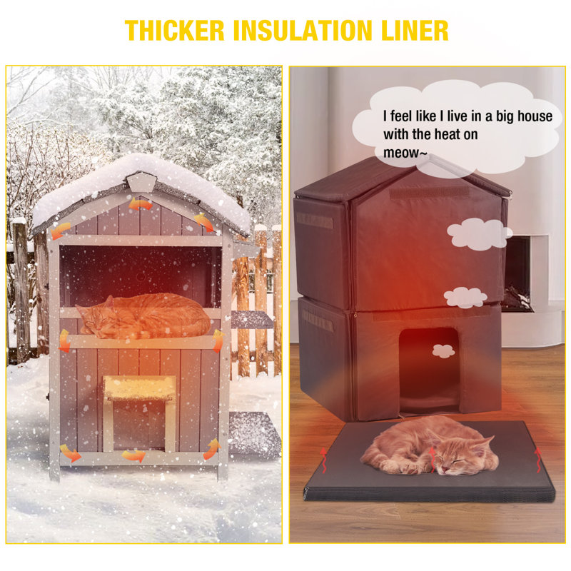 Tucker Murphy Pet™ Eddith Heated Outdoor Cat House & Reviews | Wayfair
