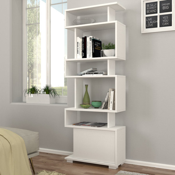 Ebern Designs Geometric Storage Bookcase | Wayfair