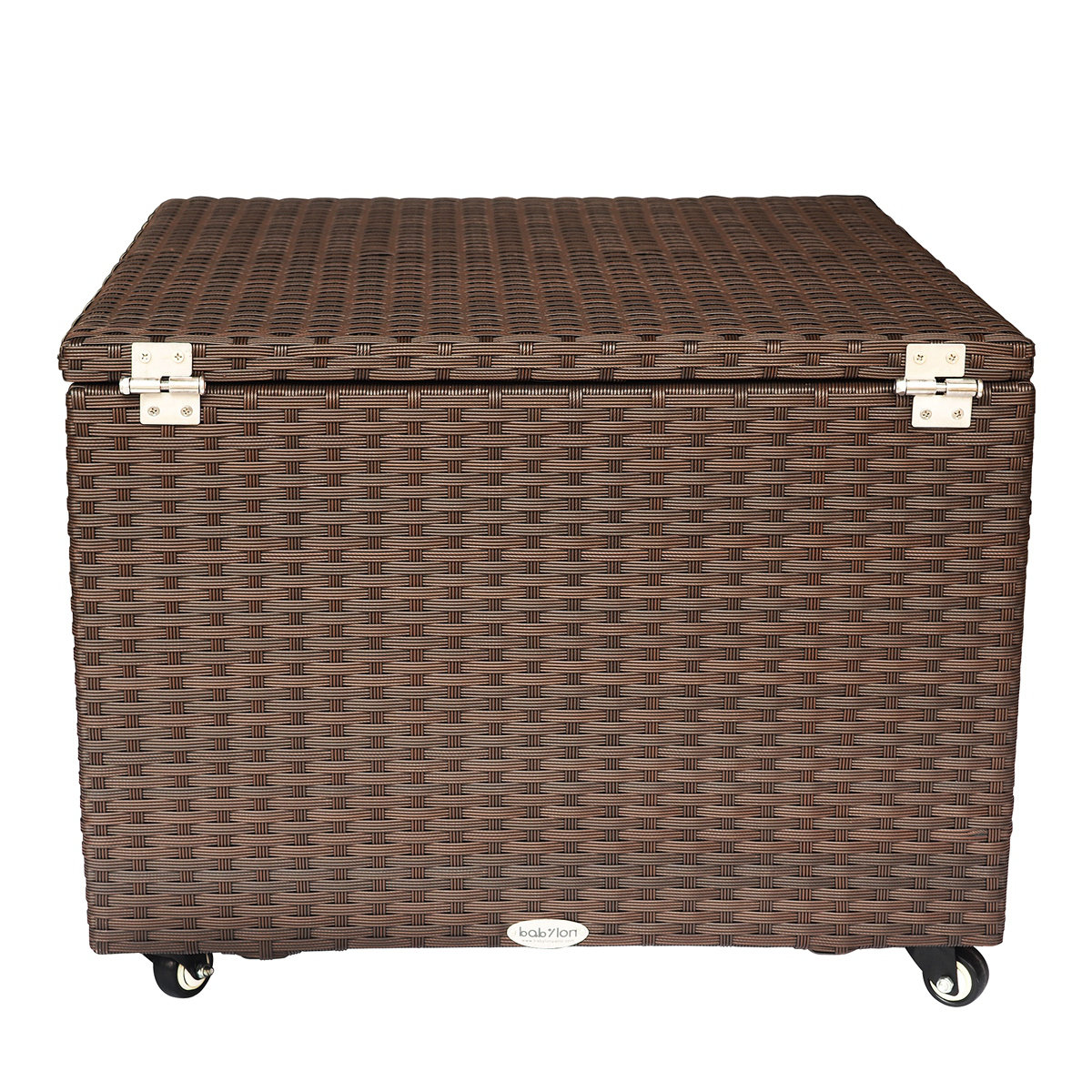 Dakota Fields Outdoor Patio Wicker Large Storage Container Deck Box ...