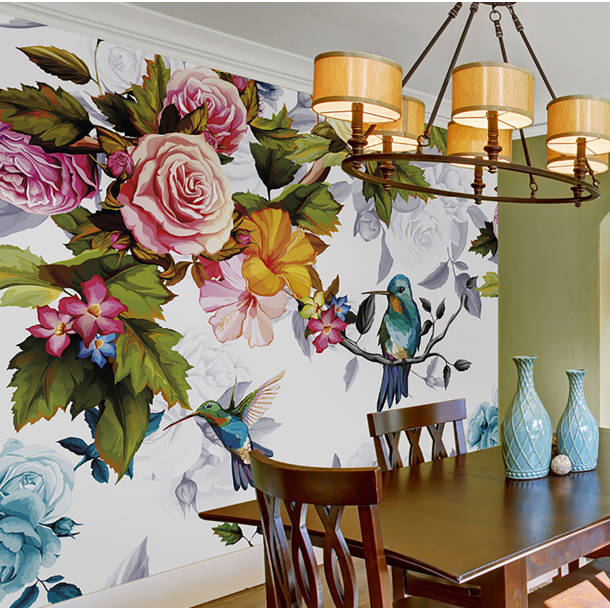 Winston Porter Blane Peel & Stick Floral Wall Mural & Reviews | Wayfair