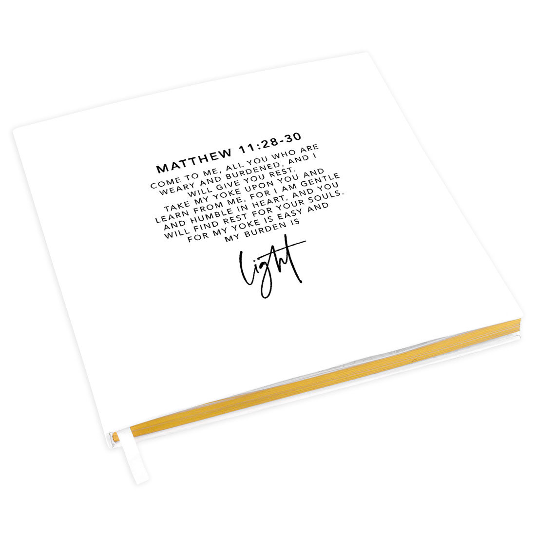 Koyal Wholesale Memorial Biblical Matthew 11:28-30 Guest Book - Wayfair ...