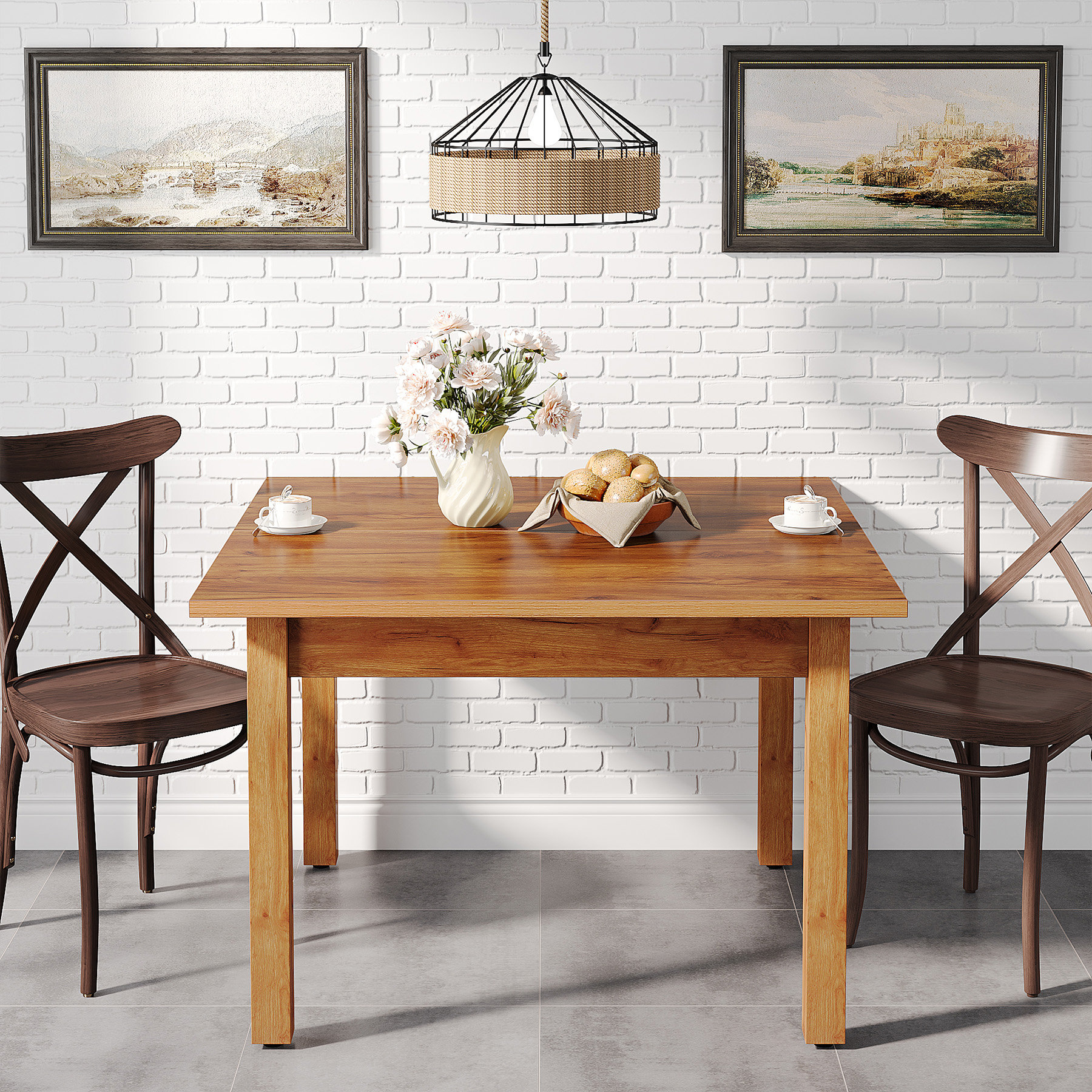 Millwood Pines Artemisia Unfinished Solid Wood Base Dining Table | Wayfair