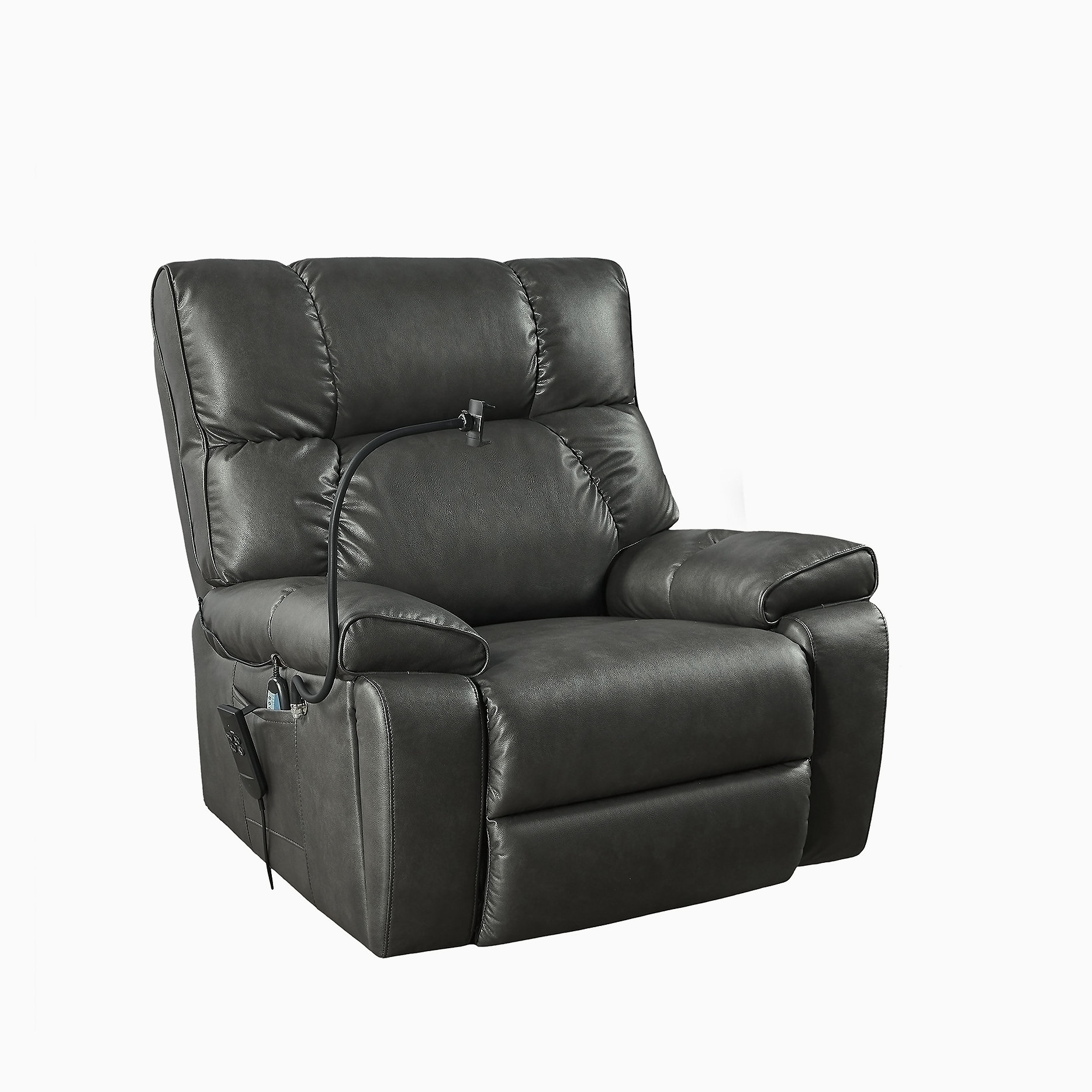 Latitude Run® Recliner Chair with Phone Holder,Electric Power Lift ...
