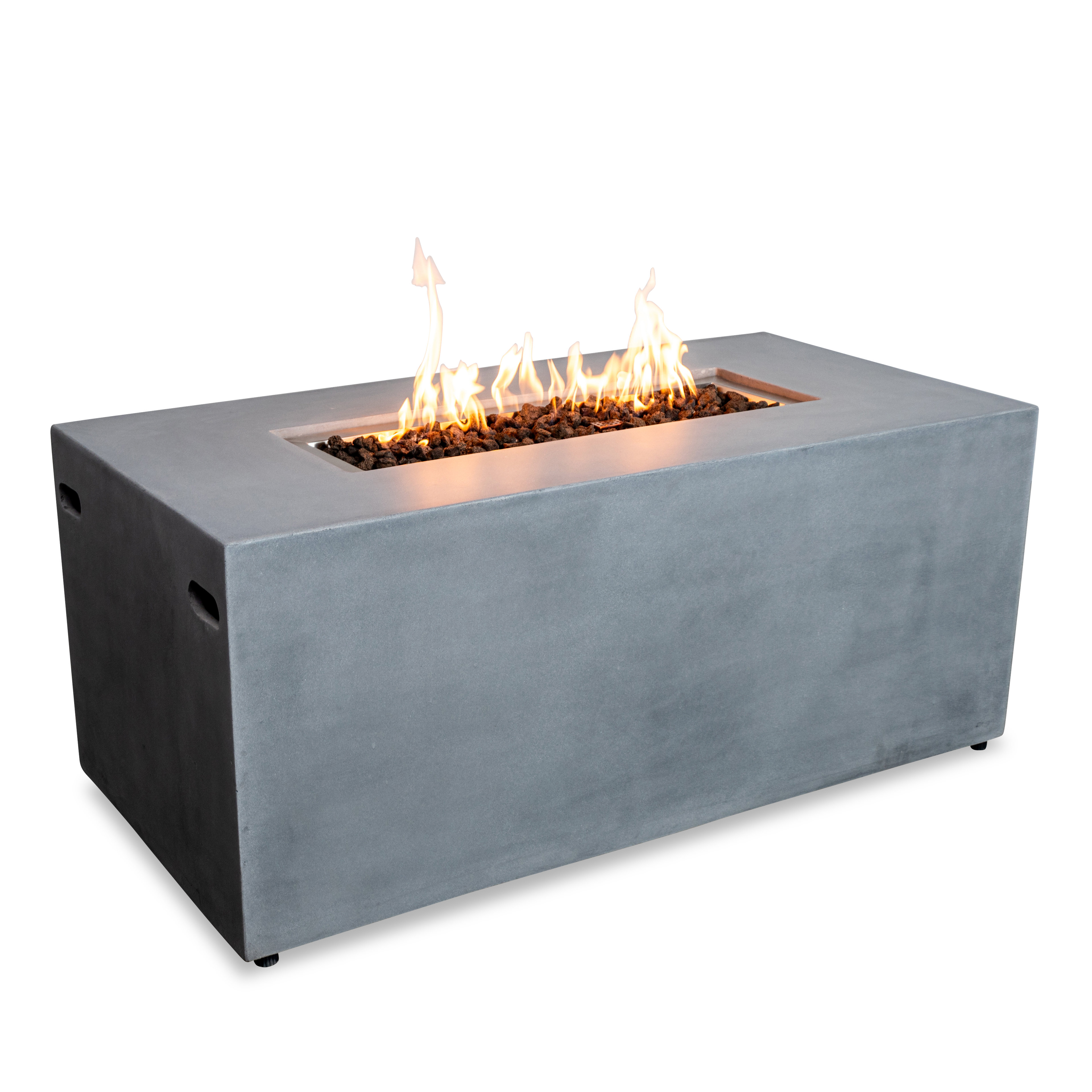 Latitude Run® Mason 55" Rectangular Hidden Propane Gas Fire Pit - Sand ...