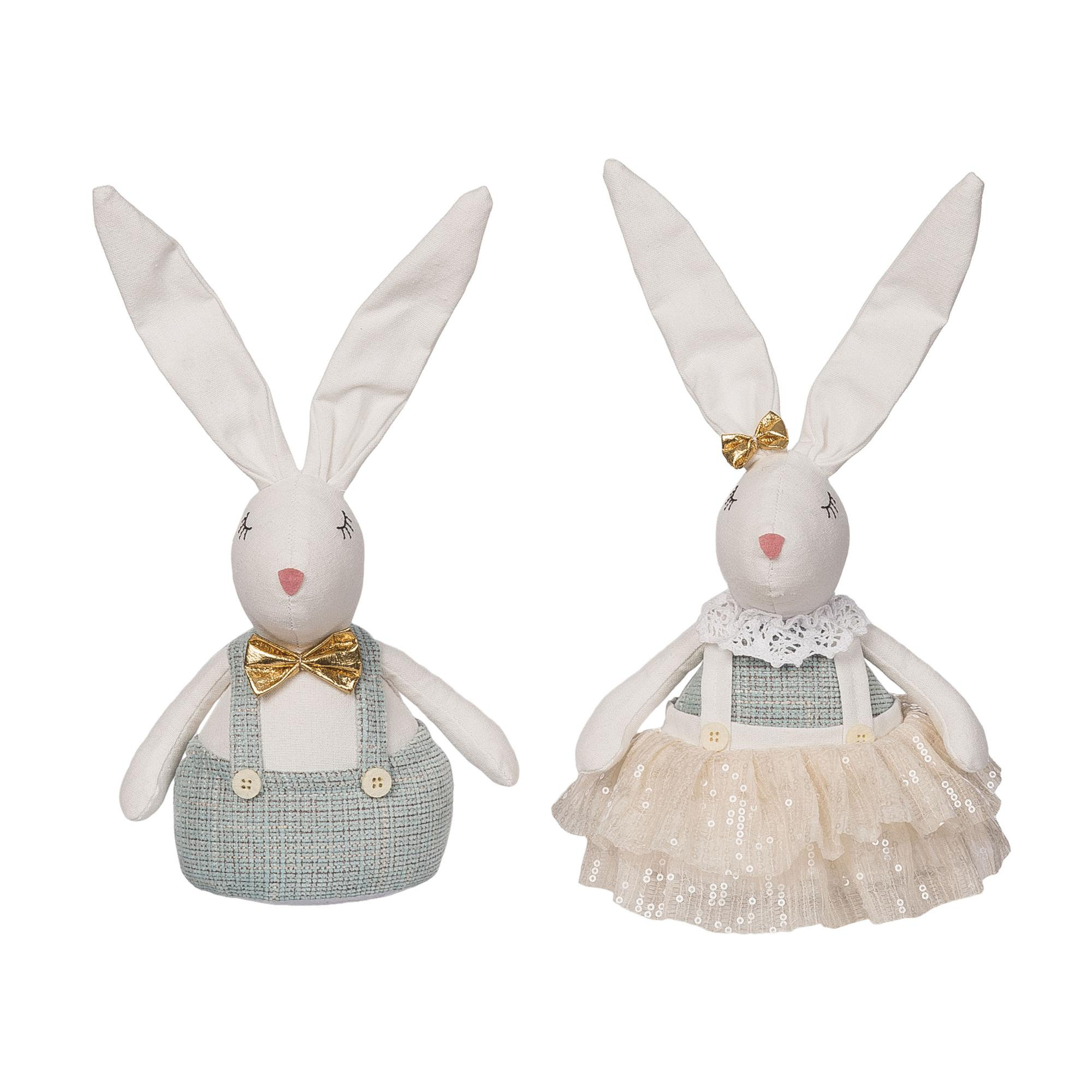 Dakota Fields Plush Easter Bunny Door Stop Set of 2 Home Decorations ...