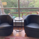 Wade Logan® Azurdee Top Grain 100% Genuine Italian Leather Swivel ...