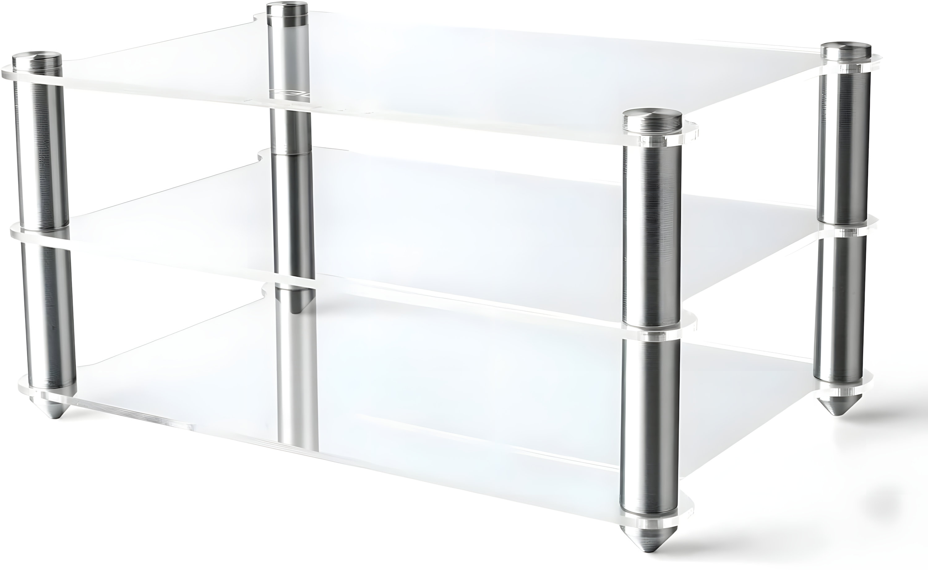Wrought Studio KGUSS 2-Tier Acrylic Audio Component Rack With Aluminum ...