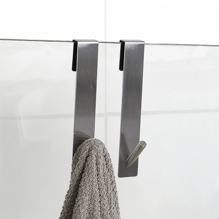 Evideco Shower Door Hooks Easy to Install Special for Frameless Glass ...