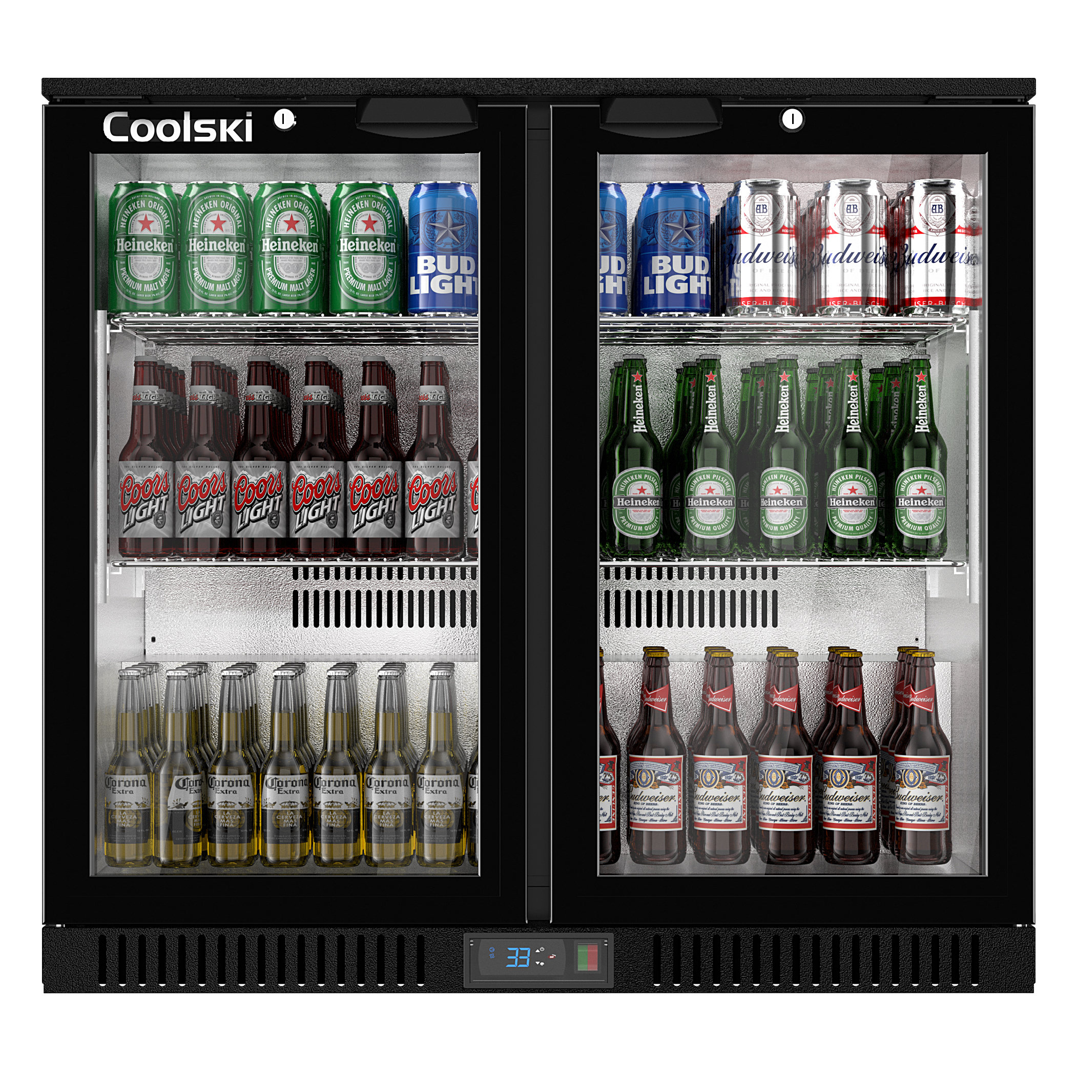 Coolski 192 Cans (12 oz.) 7 Cubic Feet Outdoor Rated Freestanding ...