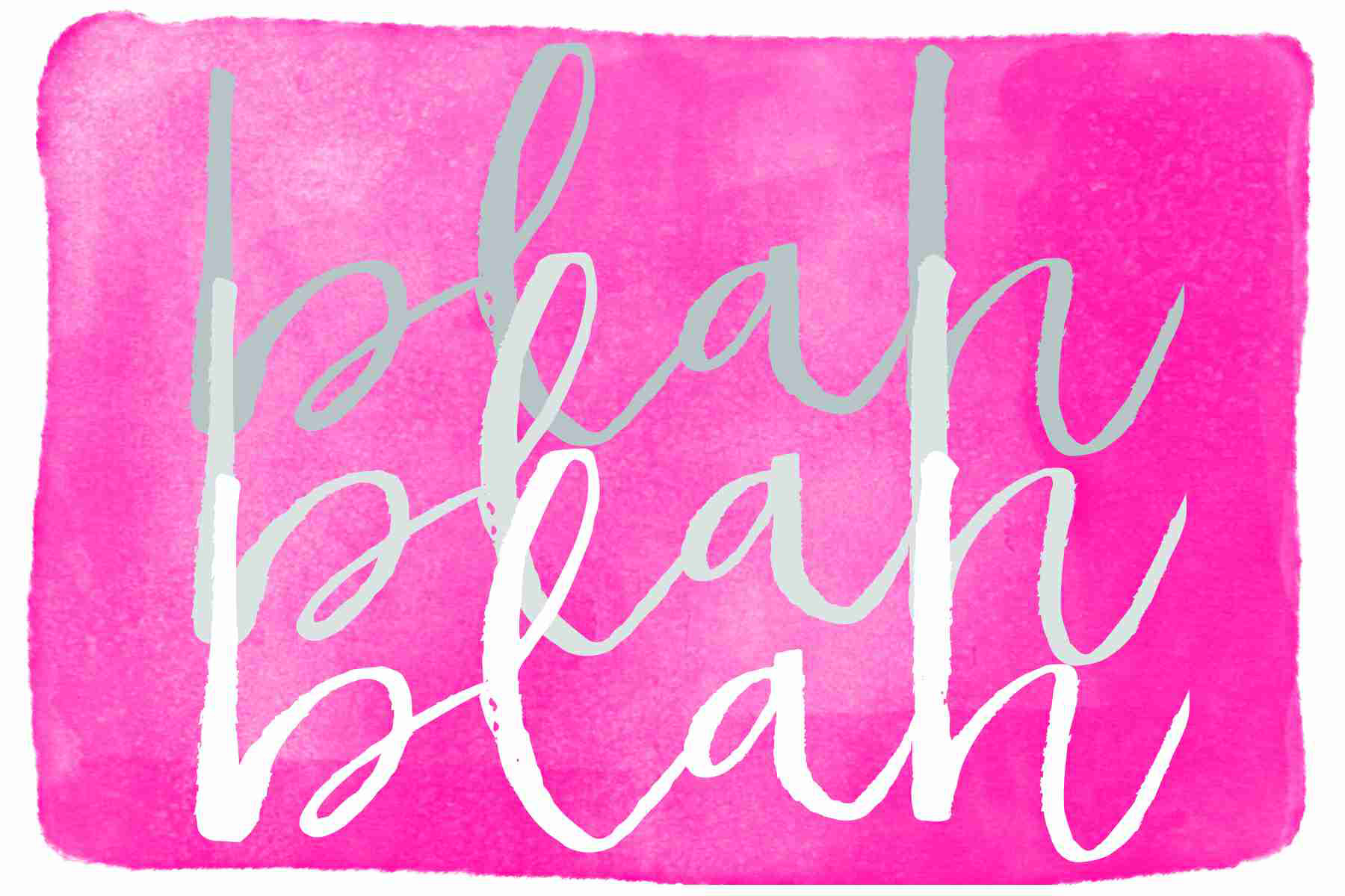 Winston Porter Blah Blah Blah - Wrapped Canvas Drawing Print | Wayfair
