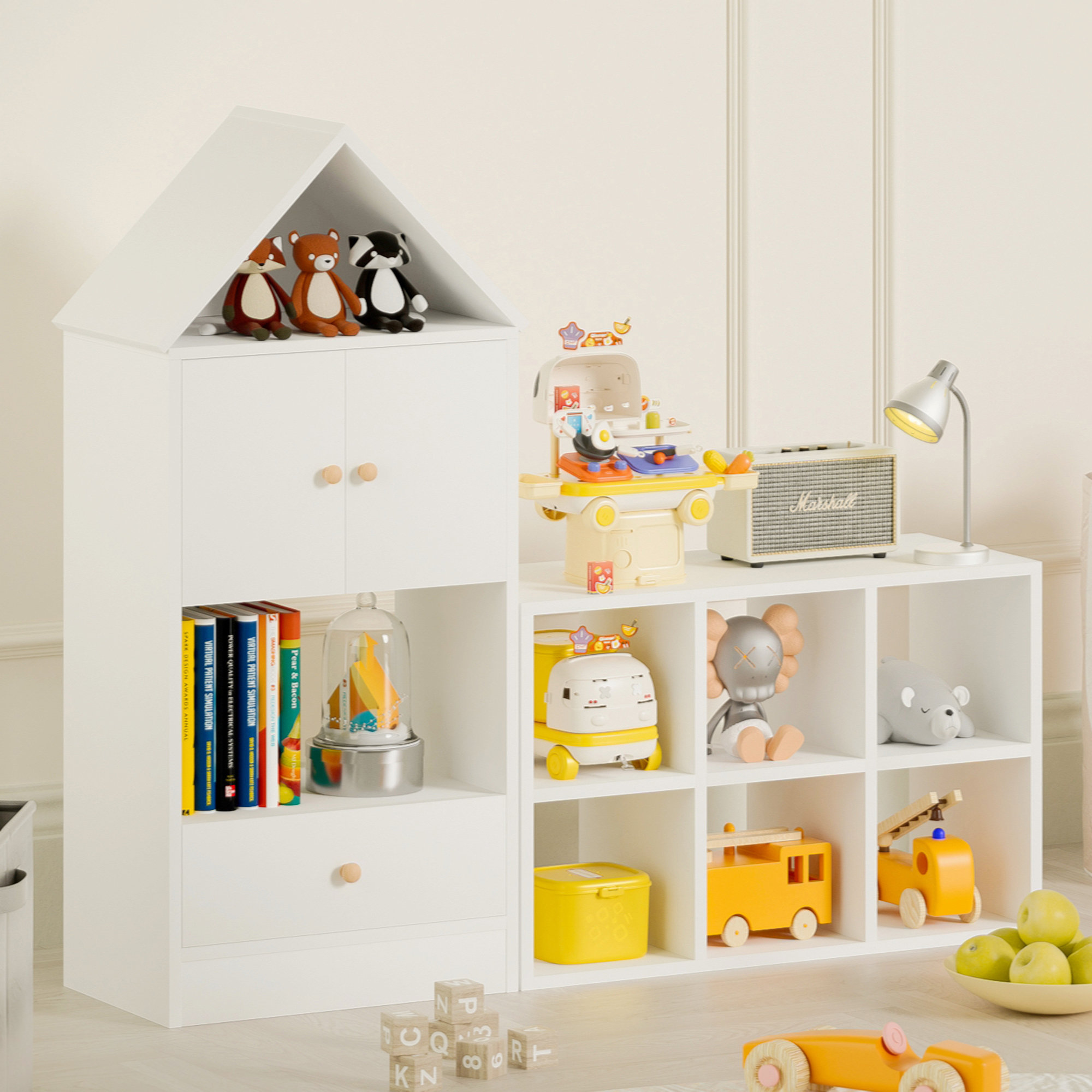 Harper Orchard Versatile Children's Bookshelf With House-Shaped Design ...
