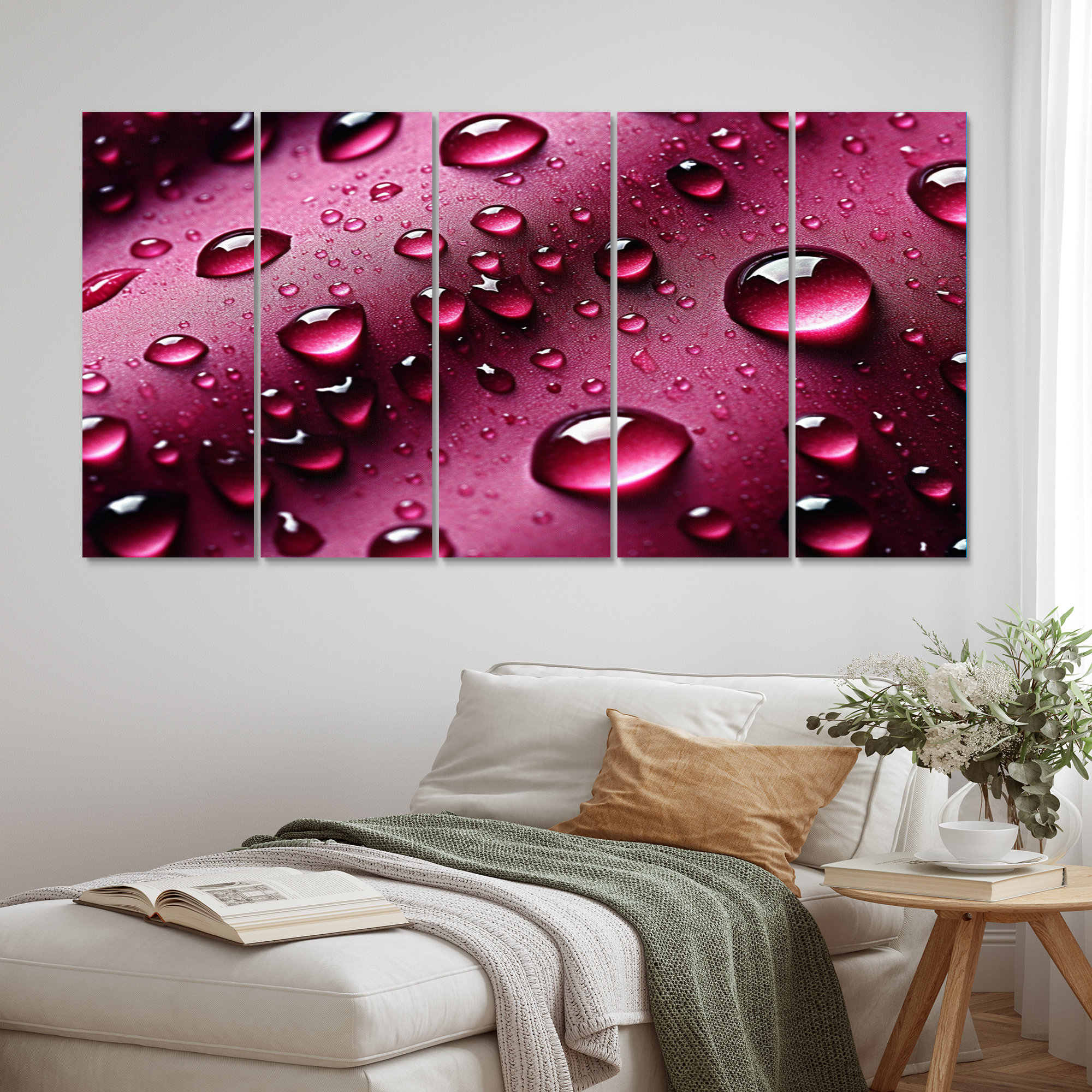 Ebern Designs Red Rose with Raindrops X - Raindrops Metal Wall Decor ...