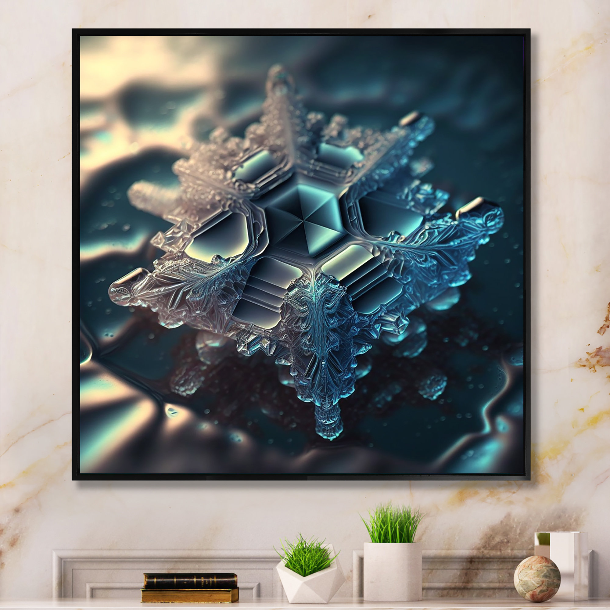 Design Art Harmony Water Crystal VI Harmony Water Crystal VI - Print ...