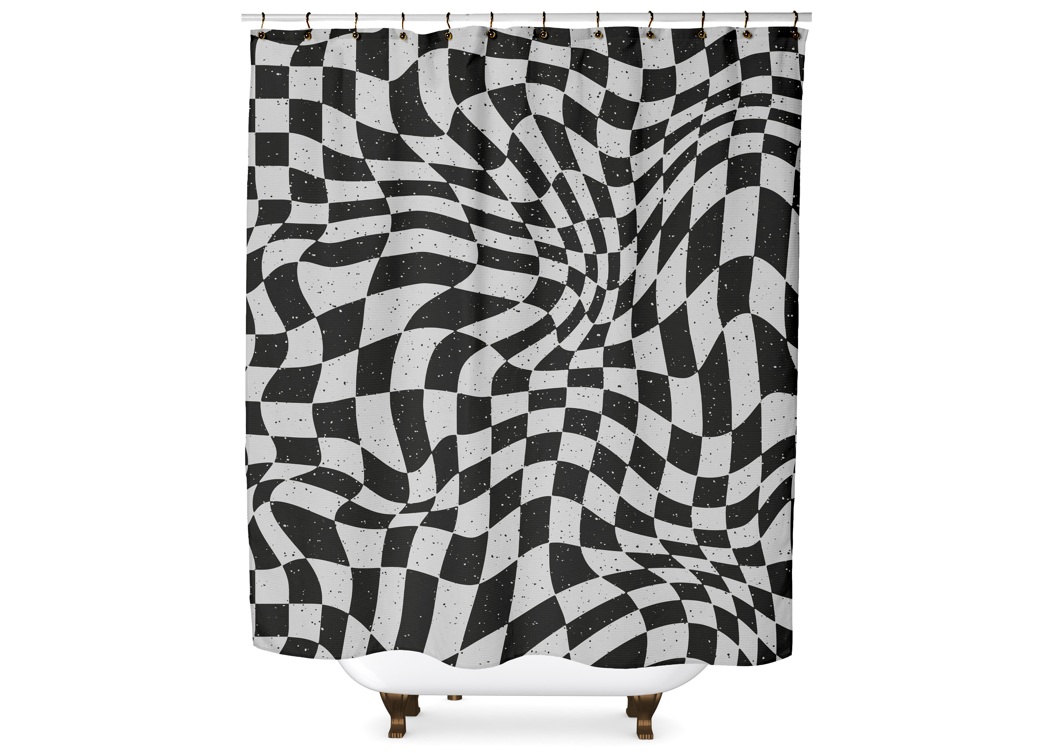 East Urban Home Acid Checkerboard Shower Curtain | Wayfair
