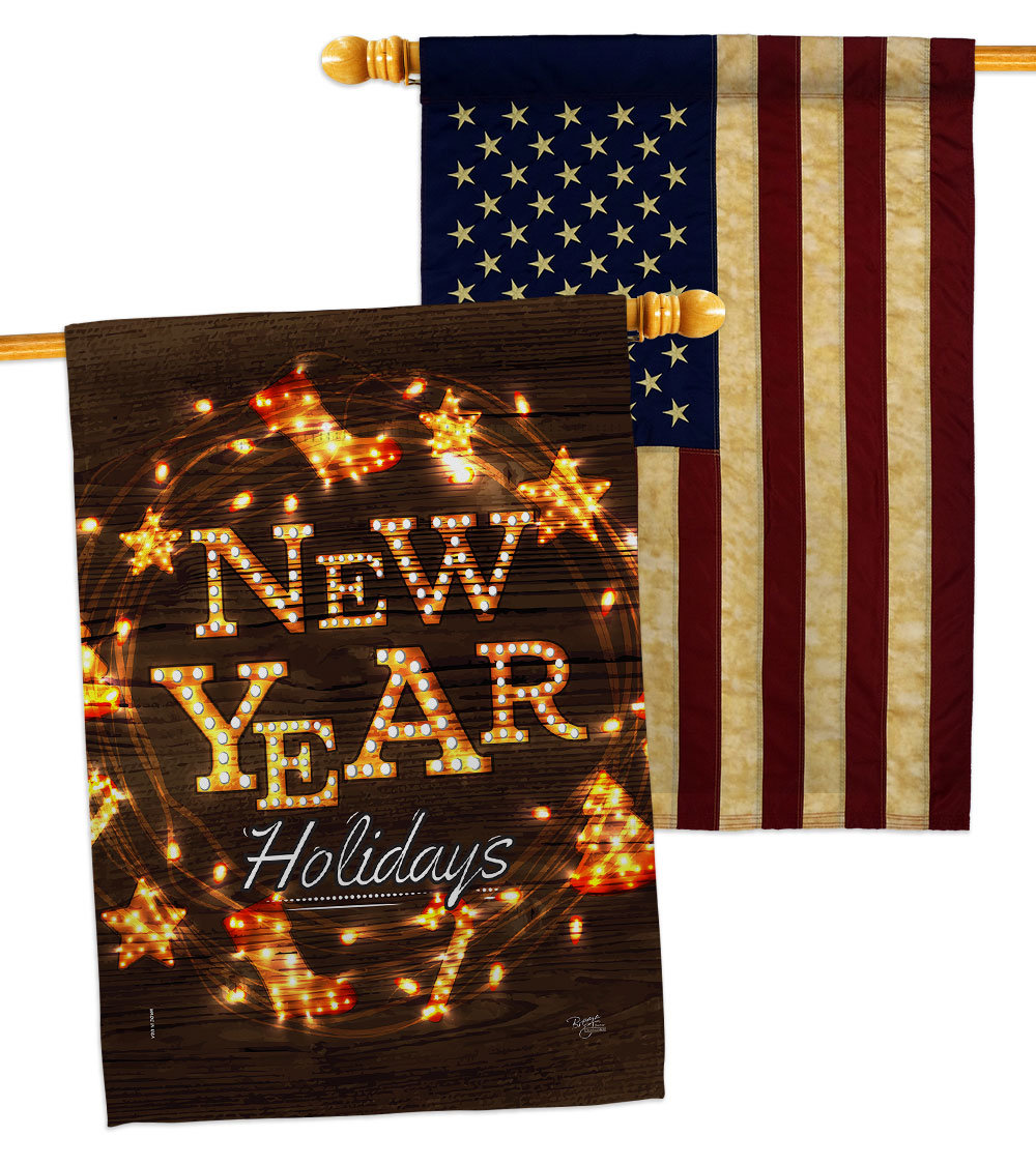 Breeze Decor 2-Sided Polyester/Polyester Blend 40 x 28 in. House Flag ...