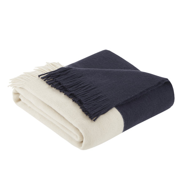 AllModern Linea Color Block Faux Cashmere Throw & Reviews | Wayfair