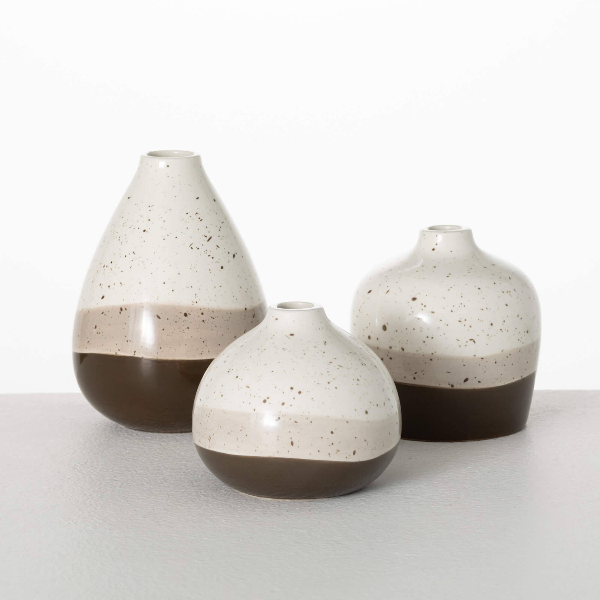 Wrought Studio™ Strata Mini Bud Vase Trio, 6"H, 4.5"H & 3.75"H ...