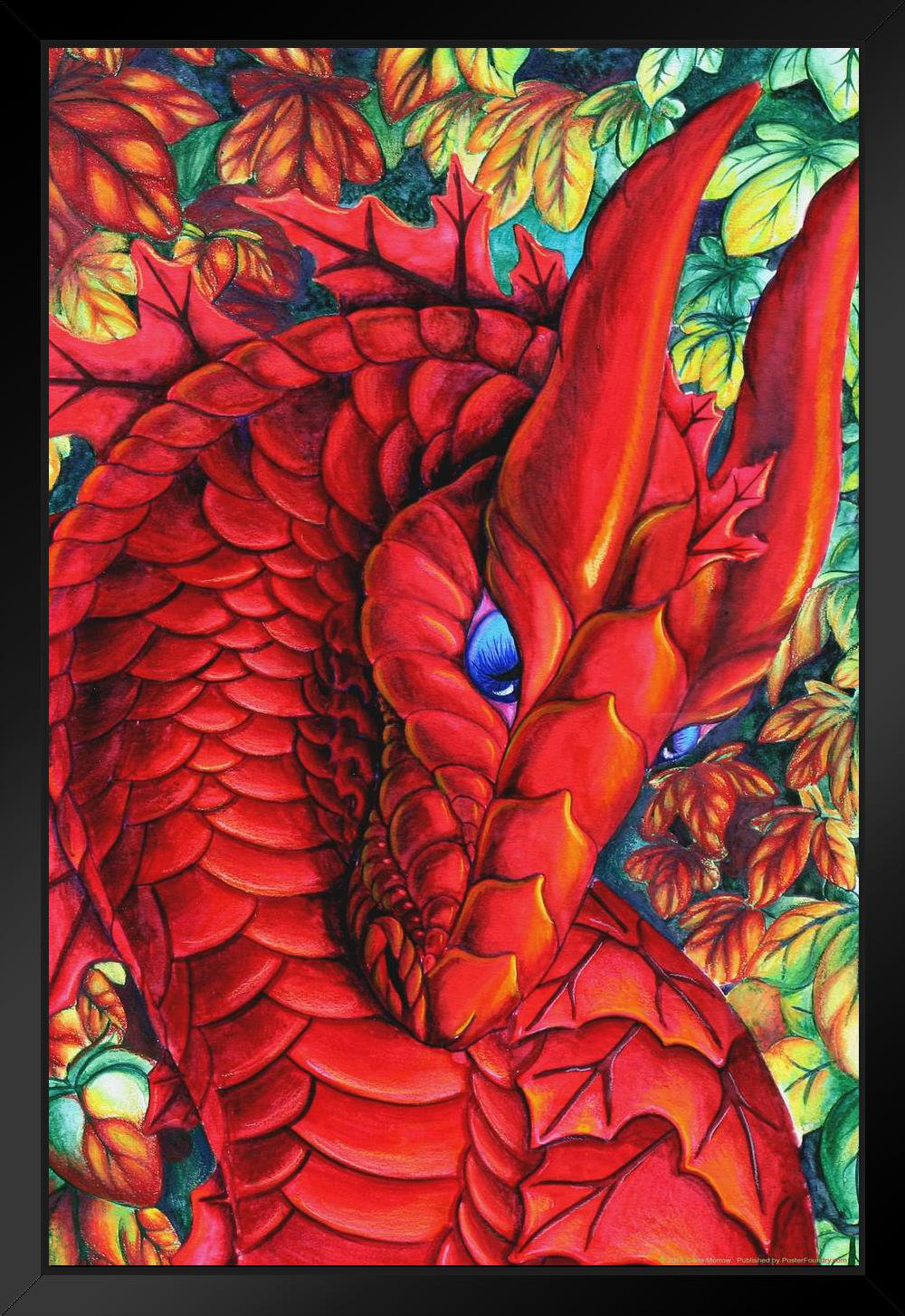Trinx Autumns Passage Red Dragon Face By Carla Morrow Fantasy Cool Wall ...