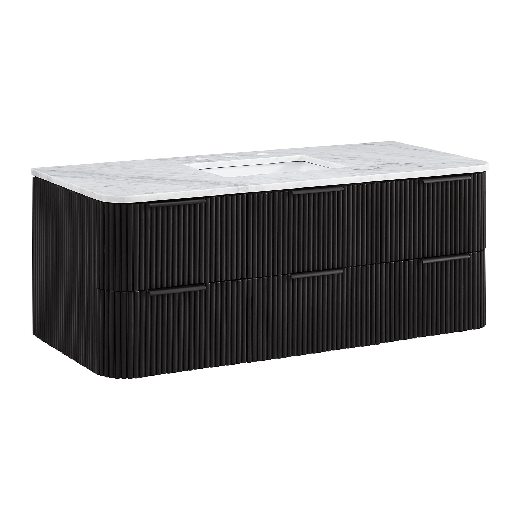 Joss & Main Nova 48" Marble Top Single Floating Bathroom Vanity | Wayfair