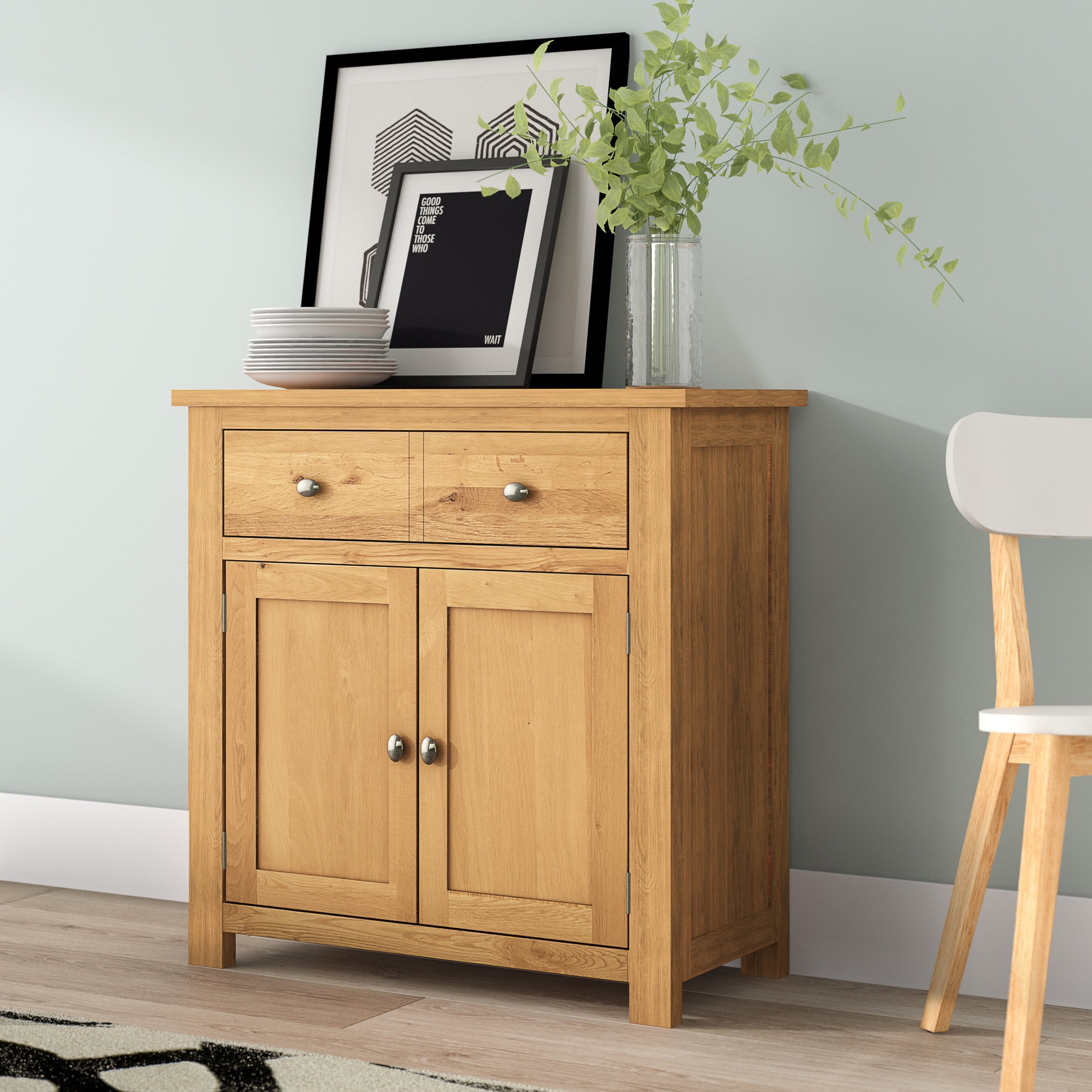 Natur Pur Farris 80 Cm Wide 2 Drawer Combi Chest & Reviews | Wayfair.co.uk
