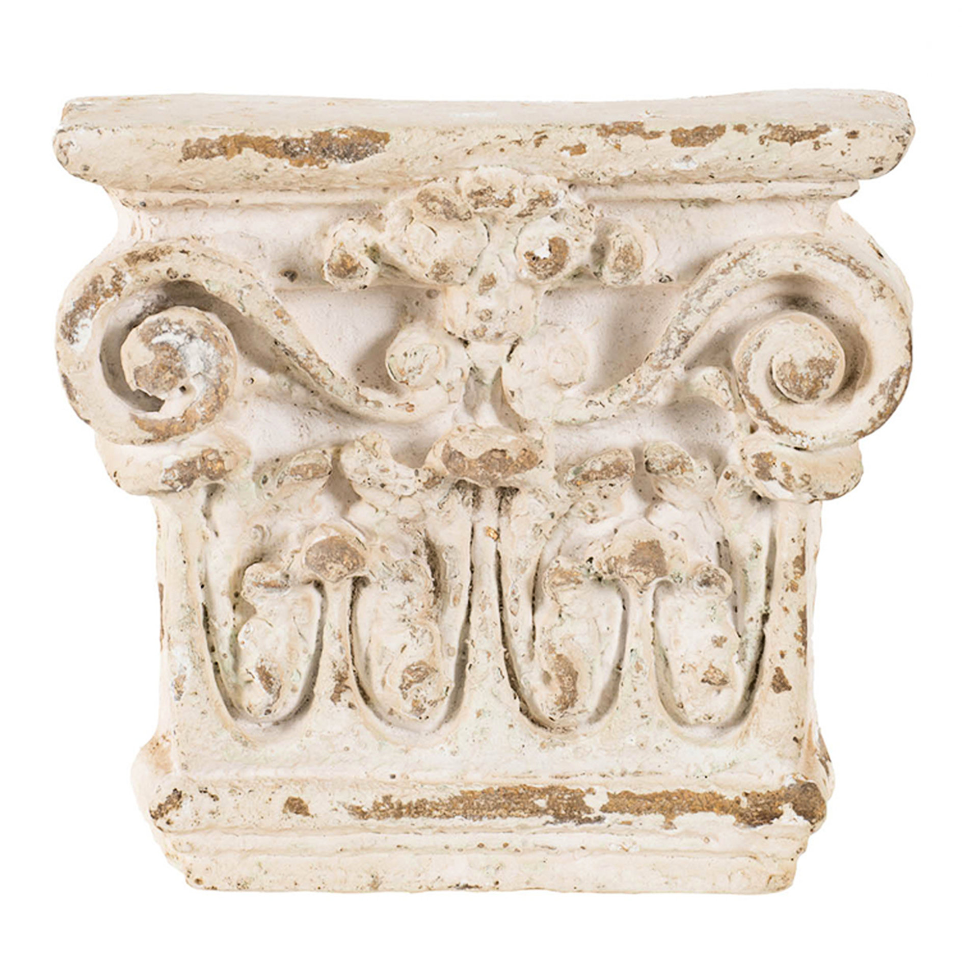 Trinx Hobley Wall Shelf, Antique White, Weathered Scroll Design ...