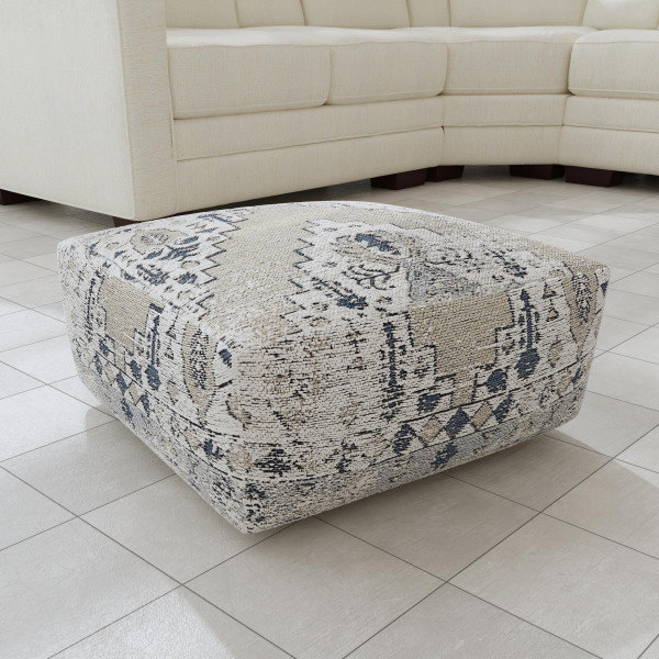Union Rustic Knisha 24" Wide Rectangle Geometric Pouf Ottoman & Reviews ...
