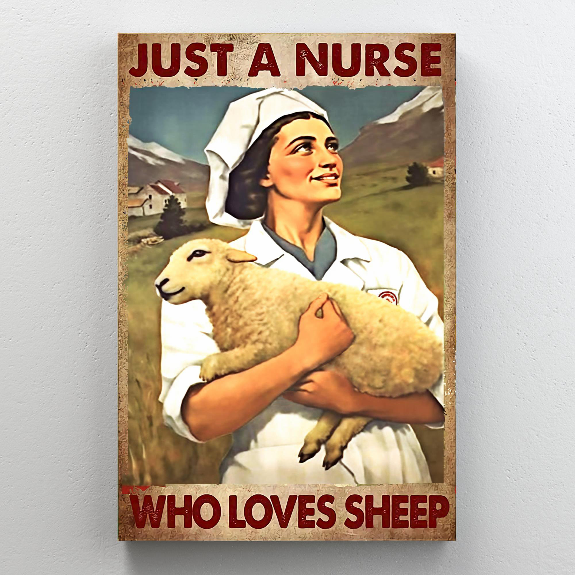 Trinx Just A Nurse Who Loves Sheep - 1 Piece Rectangle G Just A Nurse ...