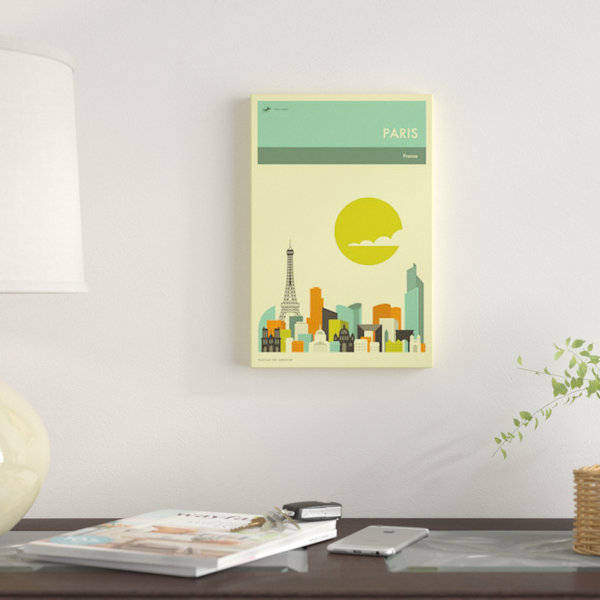 East Urban Home " Paris Skyline II " by Jazzberry Blue - Wayfair Canada