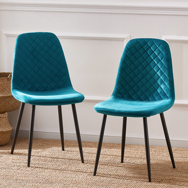 17 Stories Brienna Velvet Upholstered Armless Dining Chair & Reviews ...